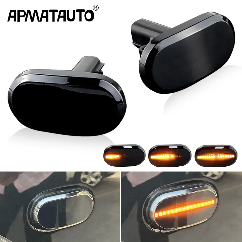 2PCS Dynamic Side Marker Turn Signal Indicator Repeater Light For ...
