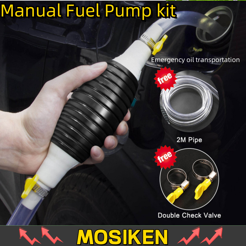 MOSIKEN 2M Suction Pipe+Car Fuel Tank Sucker Oil Transfer Car Fuel Pump ...