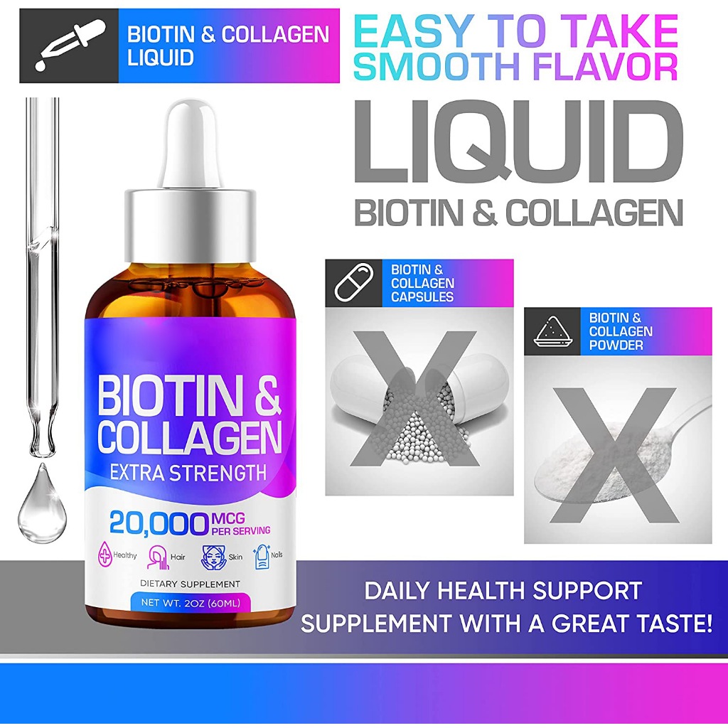 Biotin Collagen drops sold directly from cross-border manufacturers ...