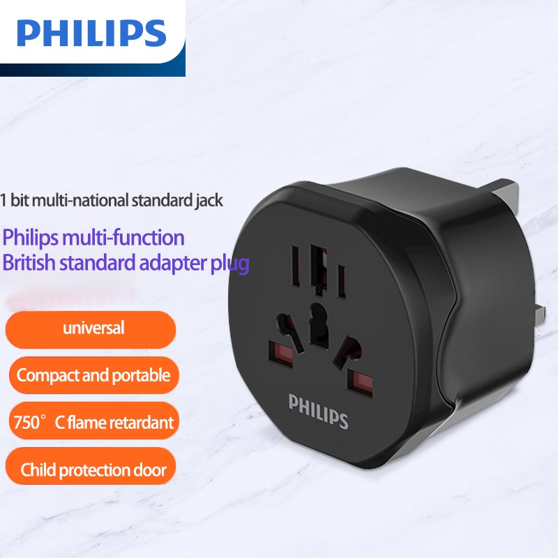 Philips Universal UK Plug Travel Socket Multi-function Adapter Travel ...