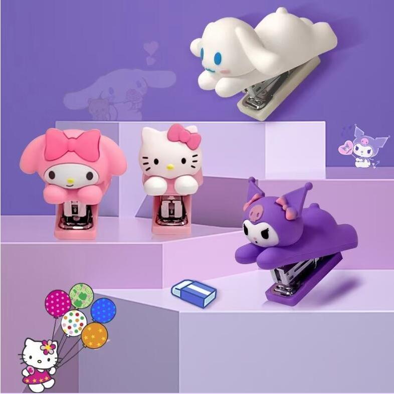 Kawaii Sanrio Hello Kitty My Melody Stapler Kuromi Cartoon Small ...