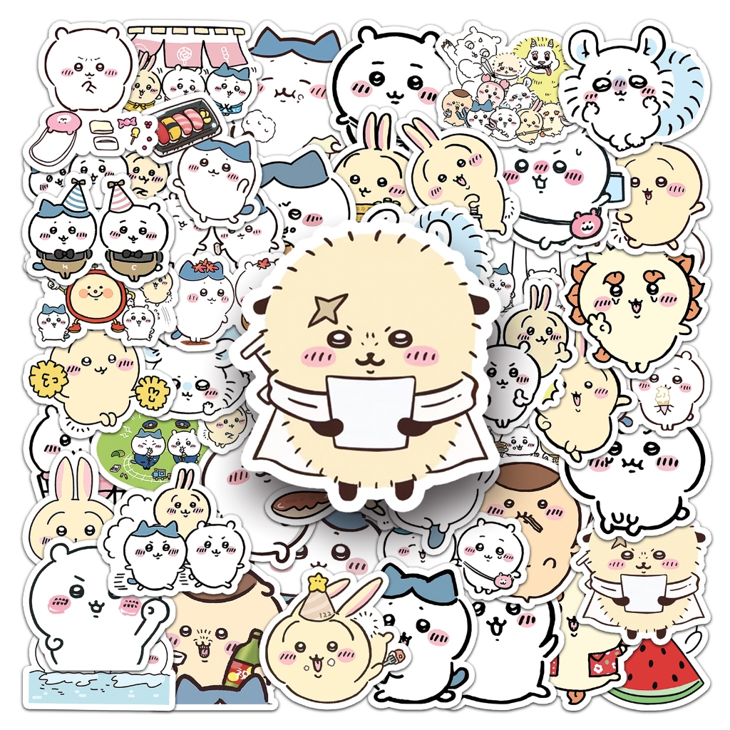 50 Piece Funny Super Cute Chiikawa Stickers Waterproof DIY For Phones ...