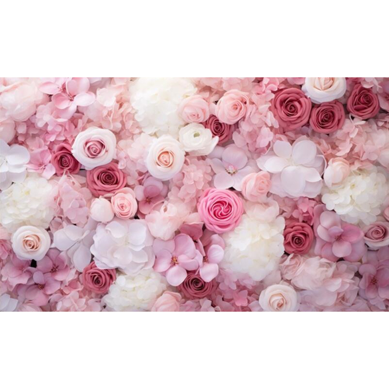 Pink White Floral Photography Backdrop Pink Flower Backdrops Wedding ...