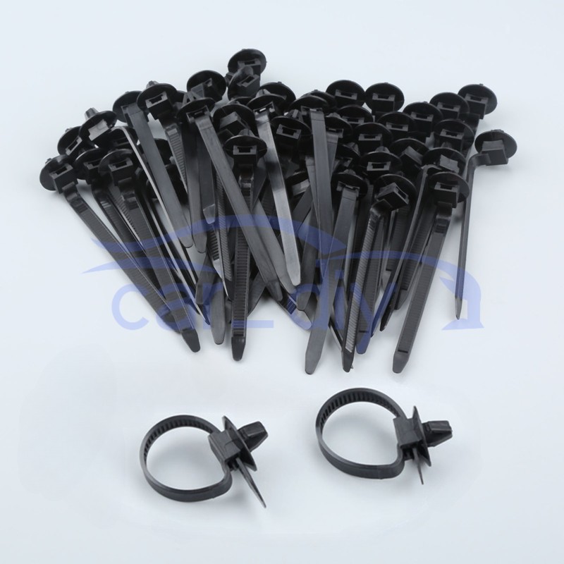 50pcs/lot Car Tie Wrap Cable Retention Clips Universal Fixed Fasteners ...