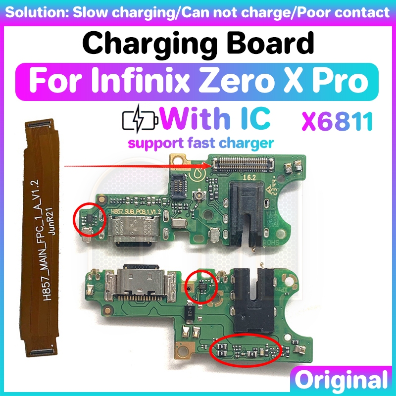 USB Charging charger port board for infinix zero x pro X6811 Mainboard ...