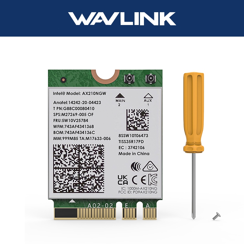 WAVLINK AX210 Wifi 6e Wifi Card Network Interface Wifi Card For Laptop Wi-Fi 6E Intel AX210 ...