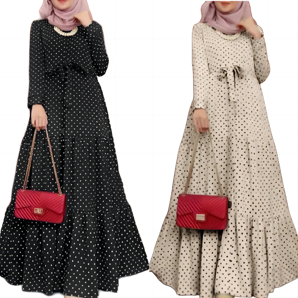 GDTIMA Baru Raya 2025 Viral Ironless Abaya Kaftan Jubah Muslim Polka ...