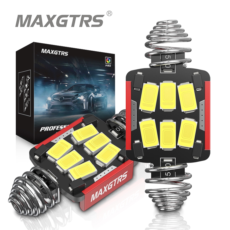 MAXGTRS 2Pcs Canbus C5W LED Festoon 31mm 36mm 39mm 41mm LED Bulb Number License Plate Lights Car ...