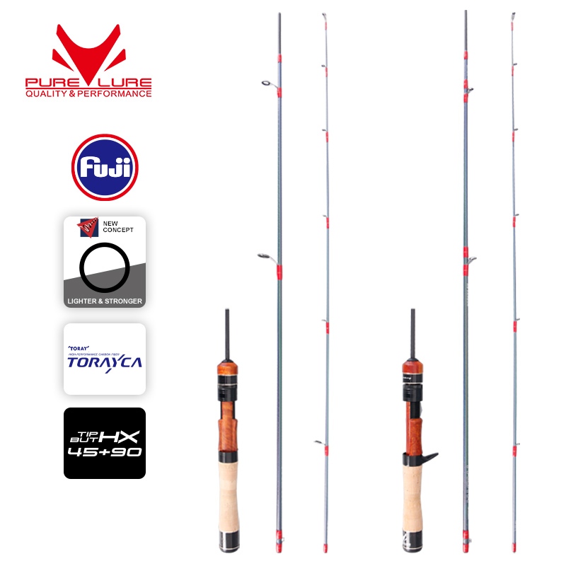PURELURE Trota Baitcasting BFS Finesse System UL Casting Rod (3 Pcs/1. ...
