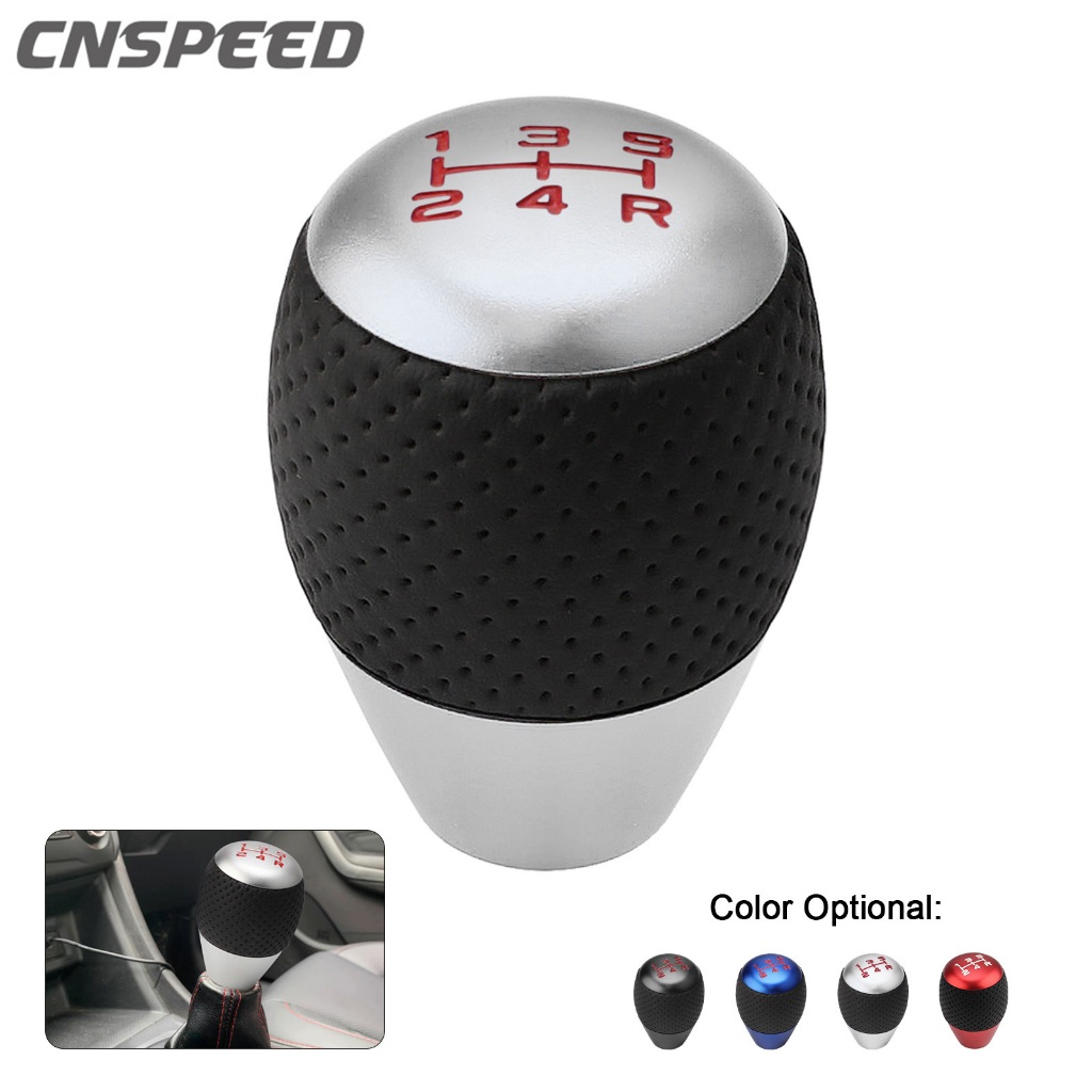 Universal 5 Speed Car Gear Shift Knob Manual Leather Gear Stick Gear ...