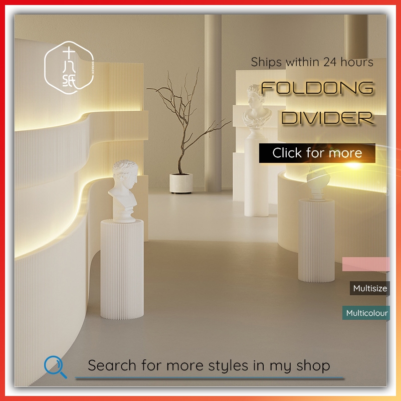 Accordion Paper Folding Booth Long Booth Shelf Foldable Portable ...