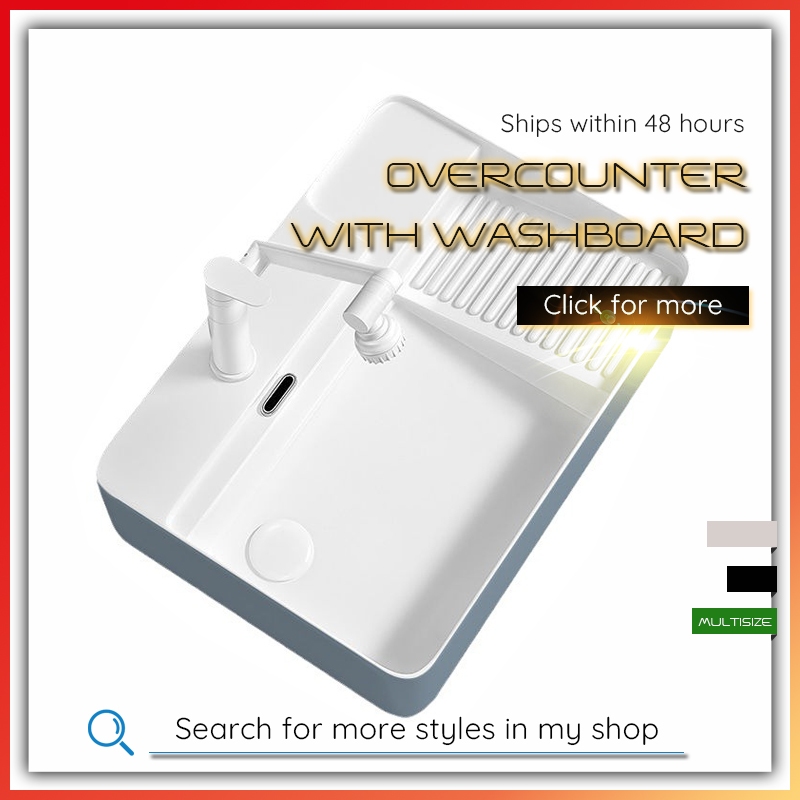 Washing Machine Wash Basin with Washboard Balcony Ceramic Laundry Basin ...