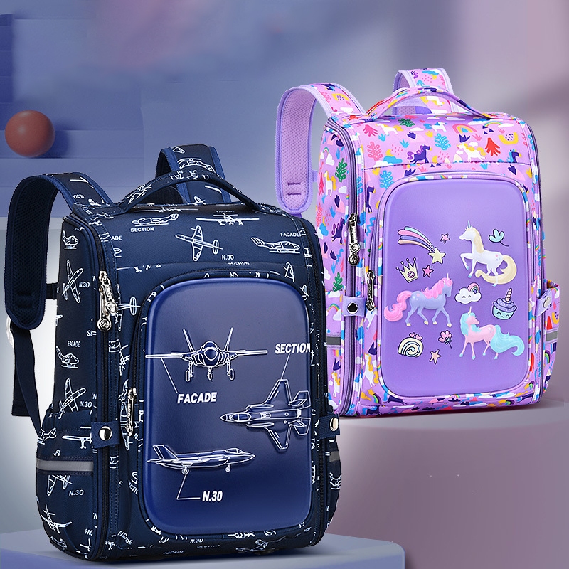 Schoolbag Primary School Students Ultra-light Shoulder Bag Colored ...