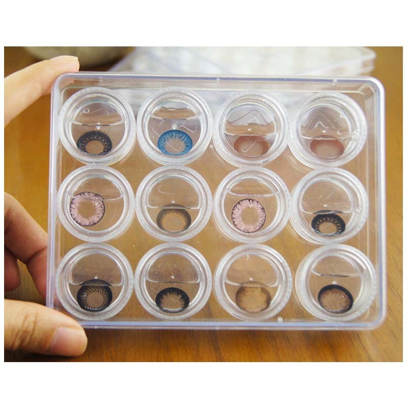 12 Pcs/set Contact Lens Box Women Men Small Lovely Contact Lens ...