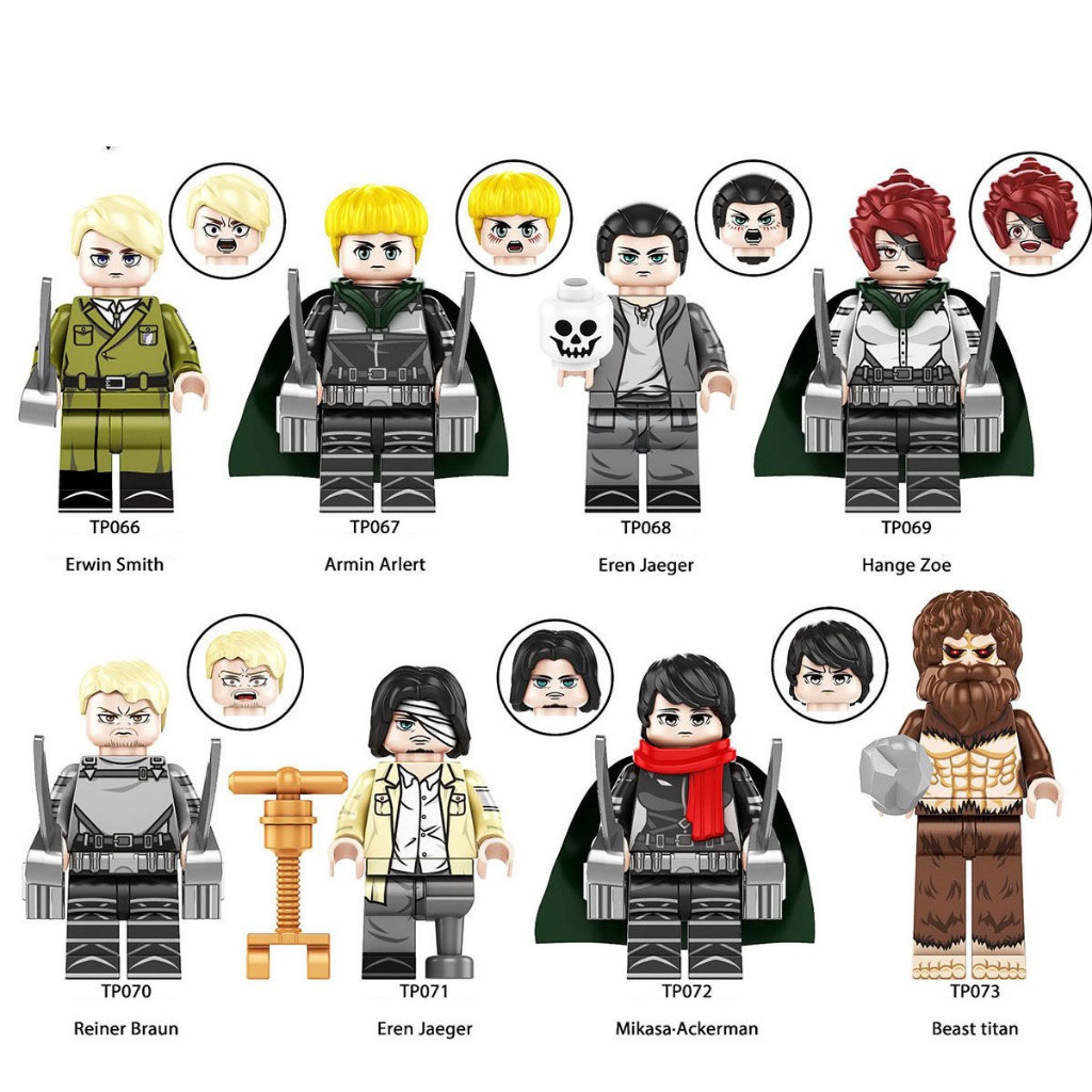 New Attack The Figures On Titan Building Blocks Japanese Anime Mini ...