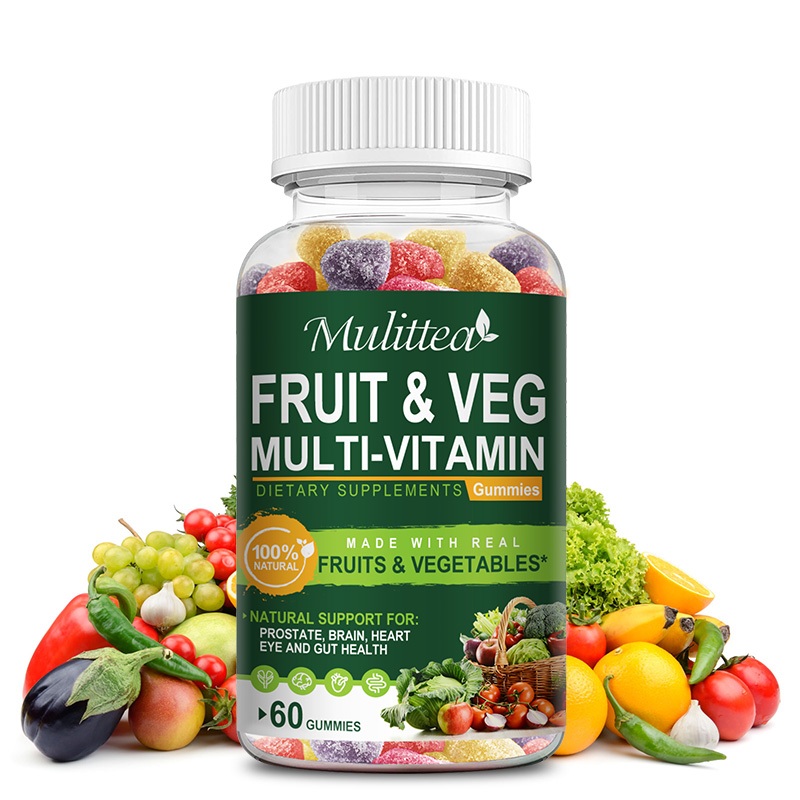 Mulittea Fruit & Veg Multi-Vitamin Gummies Felieves Tension And Fatigue ...