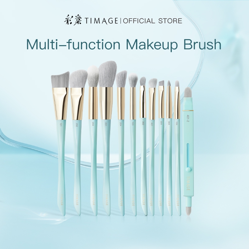 彩棠 TIMAGE Multi-Function 12-Piece Makeup Brush Set For Foundation ...