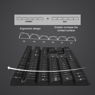 189 Keys Full Set Keyboard Keycaps WOB/BOW ISA Profile Key Cap Double ...