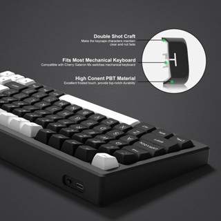 189 Keys Full Set Keyboard Keycaps WOB/BOW ISA Profile Key Cap Double ...