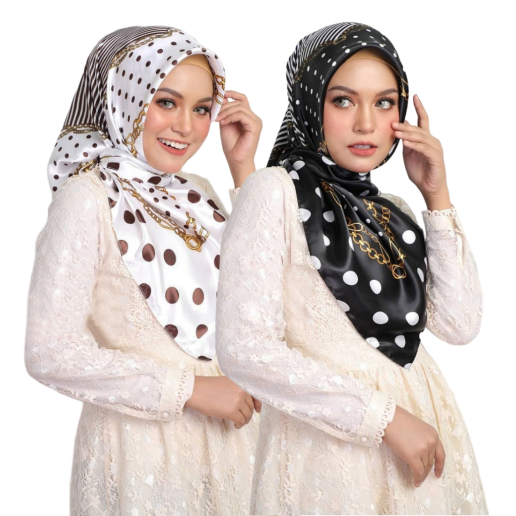 Bidang 43 Bawal Polka dot Fashion Lady turban muslim fashion hijab ...