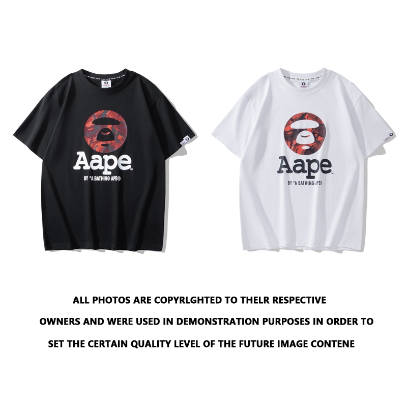 Original Aape Ape Men's Spring/Summer Camo Ape Cool and Handsome Letter ...