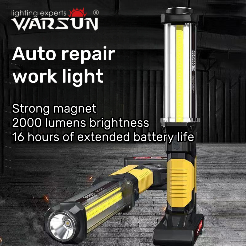 WARSUN DJ60 Led Work Light COB Portable USB Rechargeable Inspection ...
