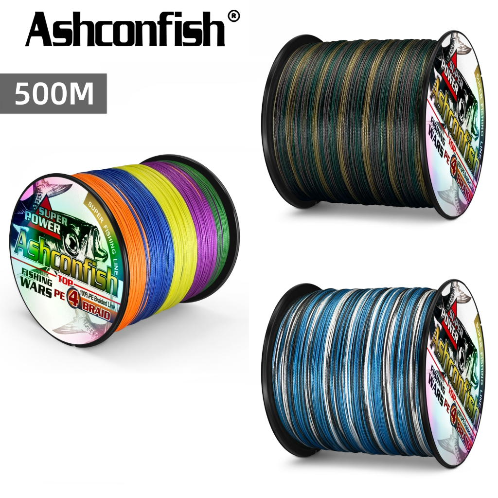 Ashconfish 500M 4 Strands Braided Fishing Line 6-100LB PE Lines ...