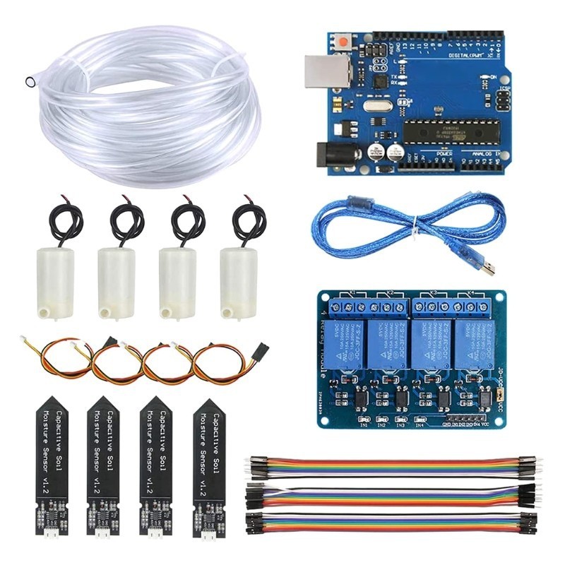 DIY Automatic Watering Irrigation system Soil Moisture Sensor Module ...