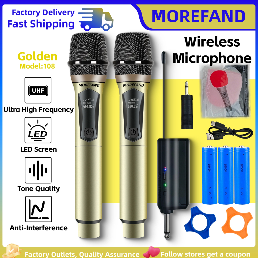 麦克风无线麦克风Microphone UHF Wireless Microphone portable charging microphone ...