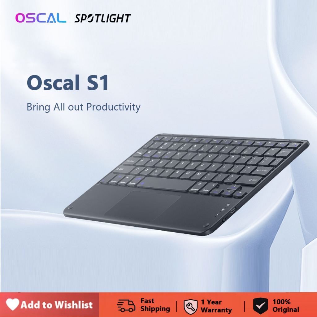 Oscal S1 Bluetooth Keyboard Wireless English Keyboard for Tablet PC ...