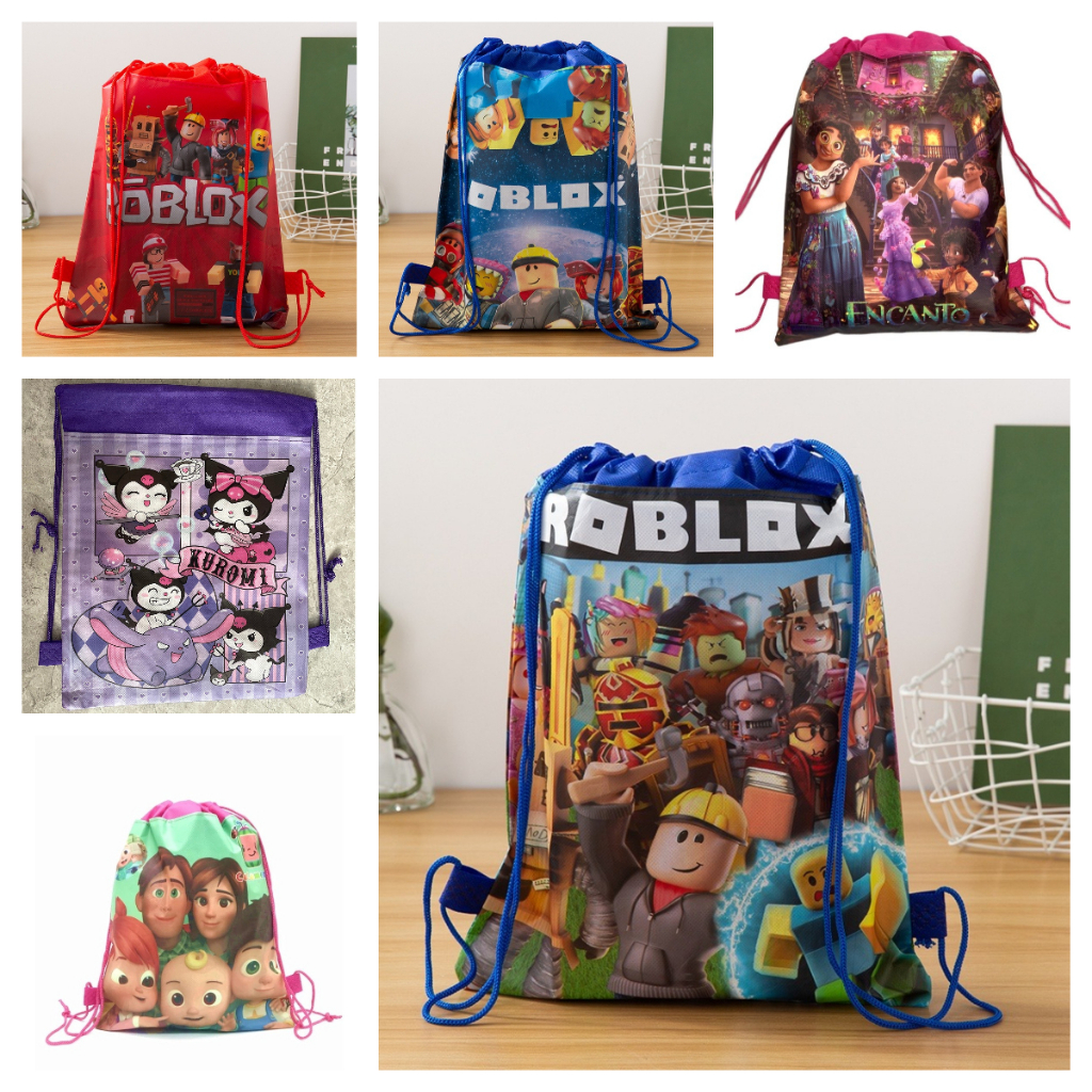 34*27cm Roblox Kuromi Minecraft Encanto Drawstring Bags Kids Christmas ...