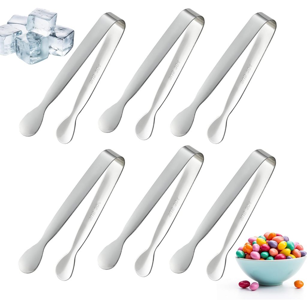 6PCS Mini Small Tiny Tongs, 4.25Inch Stainless Steel Small Tongs for ...