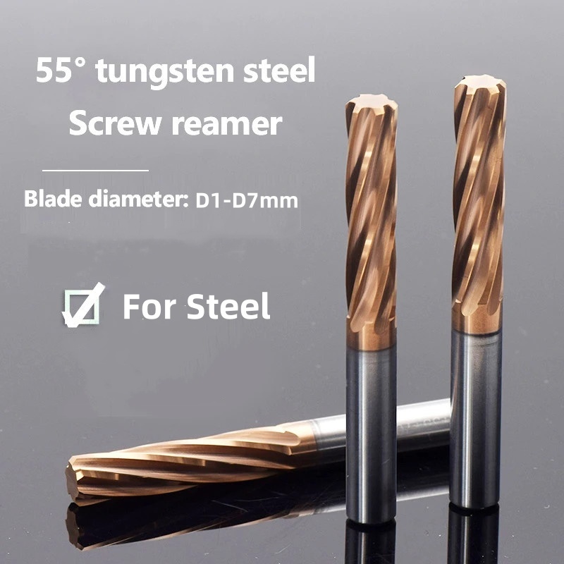 1PC HRC55 D1-D7mm integral alloy tungsten steel coated reamer with ...