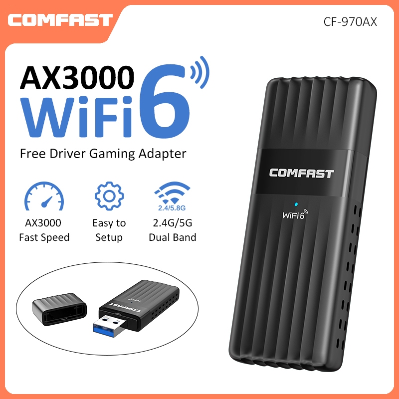Comfast AX3000 WiFi 6 Wireless Adapter High Speed USB3.0 Network Card ...