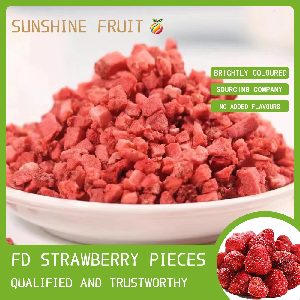 Freeze Dried Strawberry Pieces Granular Coarse Dice Flakes Granules ...