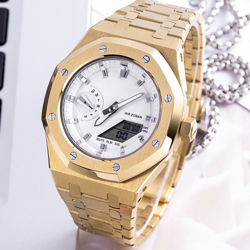 GMA-S2100 Metal kit Watch Case Bezel for Casioak Rubber WatchBand DIY ...