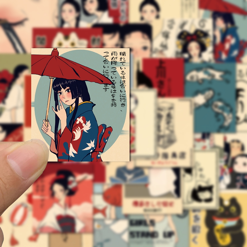 50pcs Japanese spring and retro stickers exquisite and creative ...