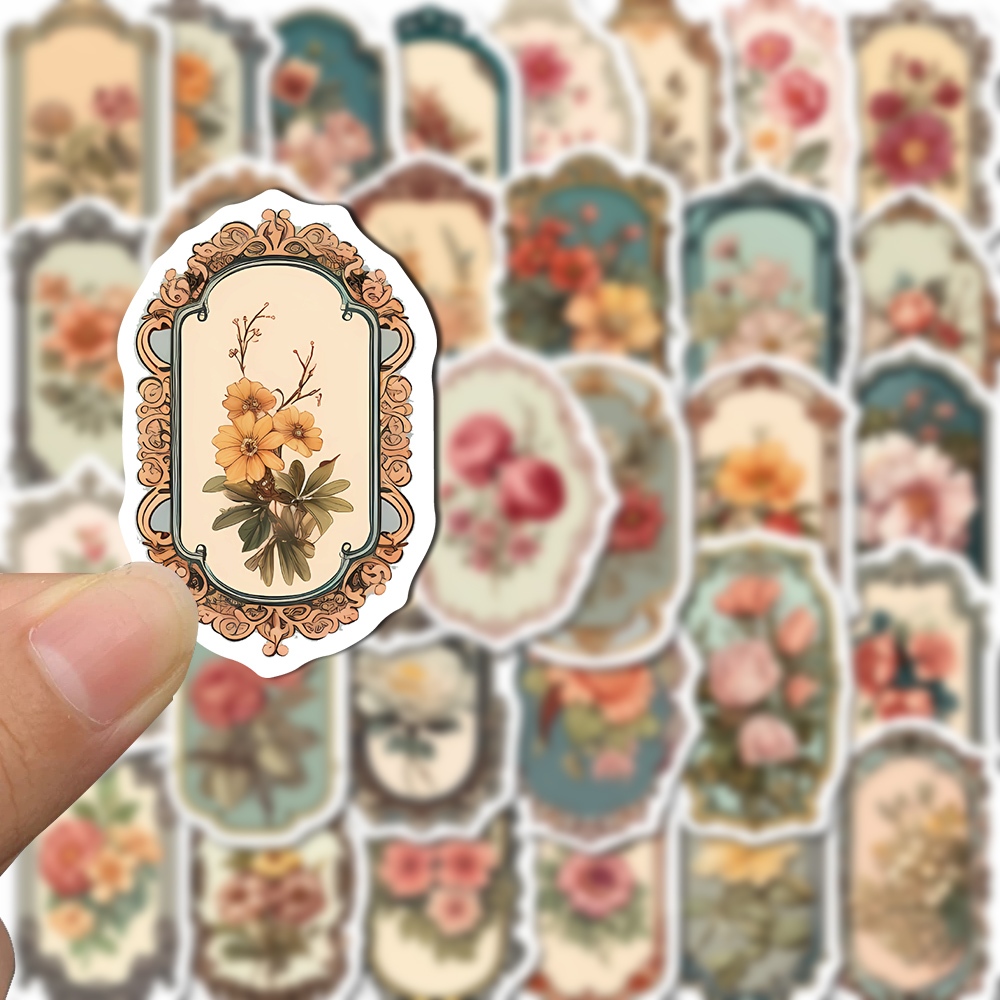 50pcs vintage American stamps exquisite cartoon stickers creative and ...