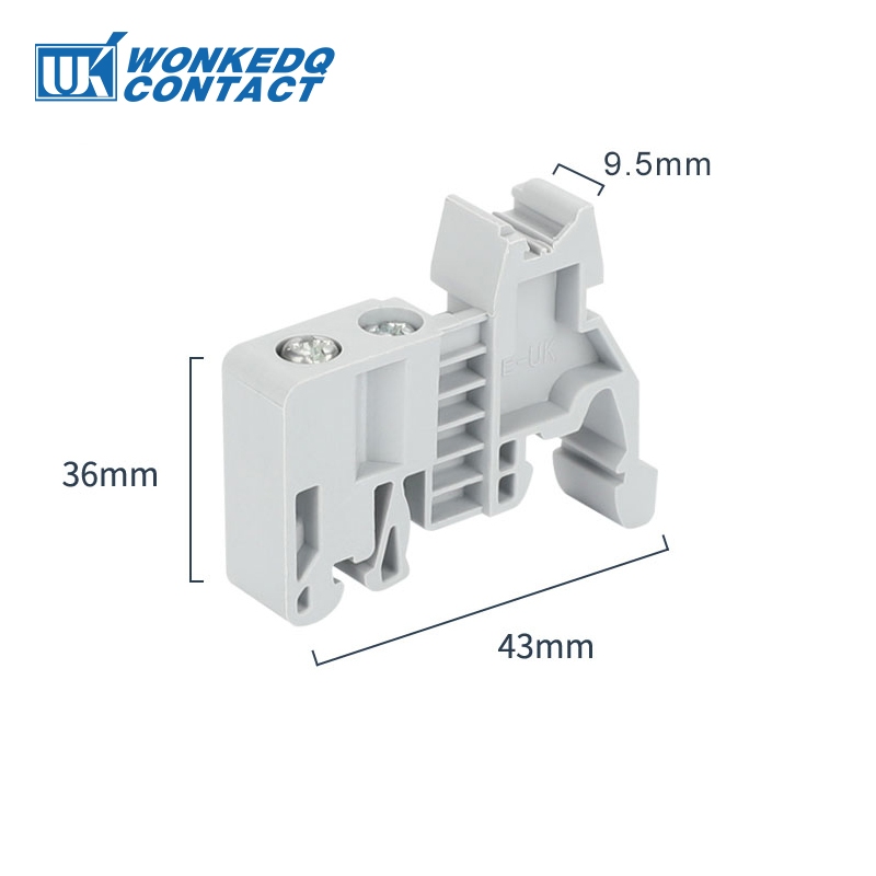 10Pcs UK5N DIN Rail Terminal Block Screw Connector for 24-10 AWG 0.2 ...