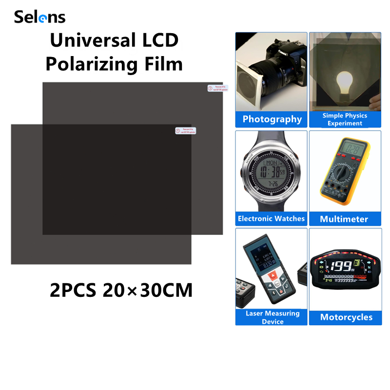 Wenzi Polarizing Film 20×30CM Adhesive Polarized Sheets Photography Filter Universal Film Watch ...