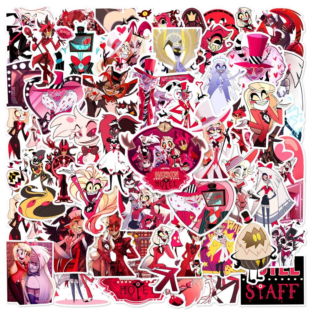 Hazbin Hotel Stickers kit 55 pieces gifts for kids | Shopee Malaysia