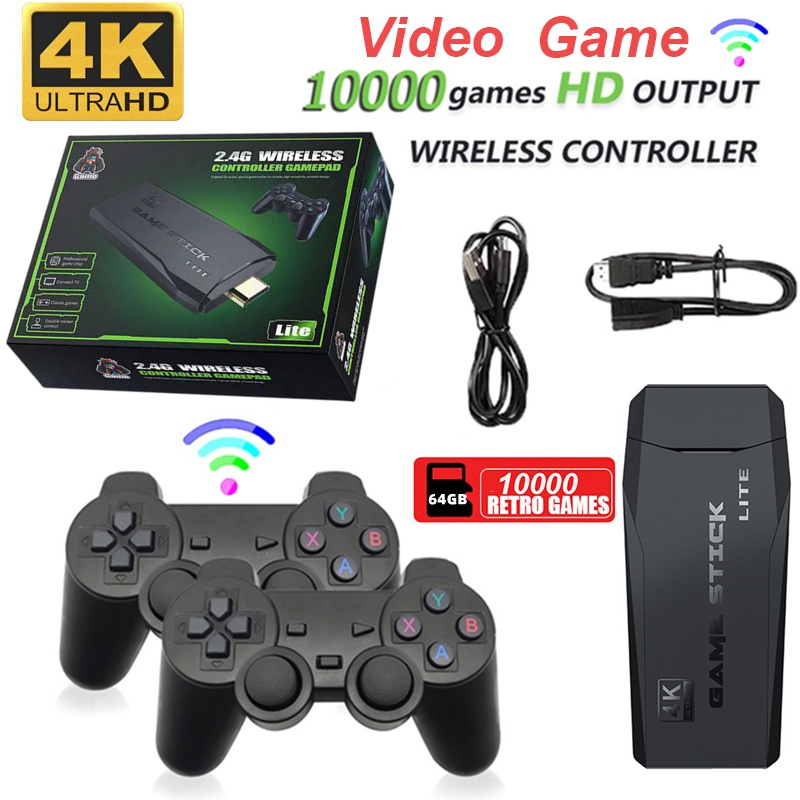 M8 wireless video game console 4K 20000+game console 2.4G dual ...
