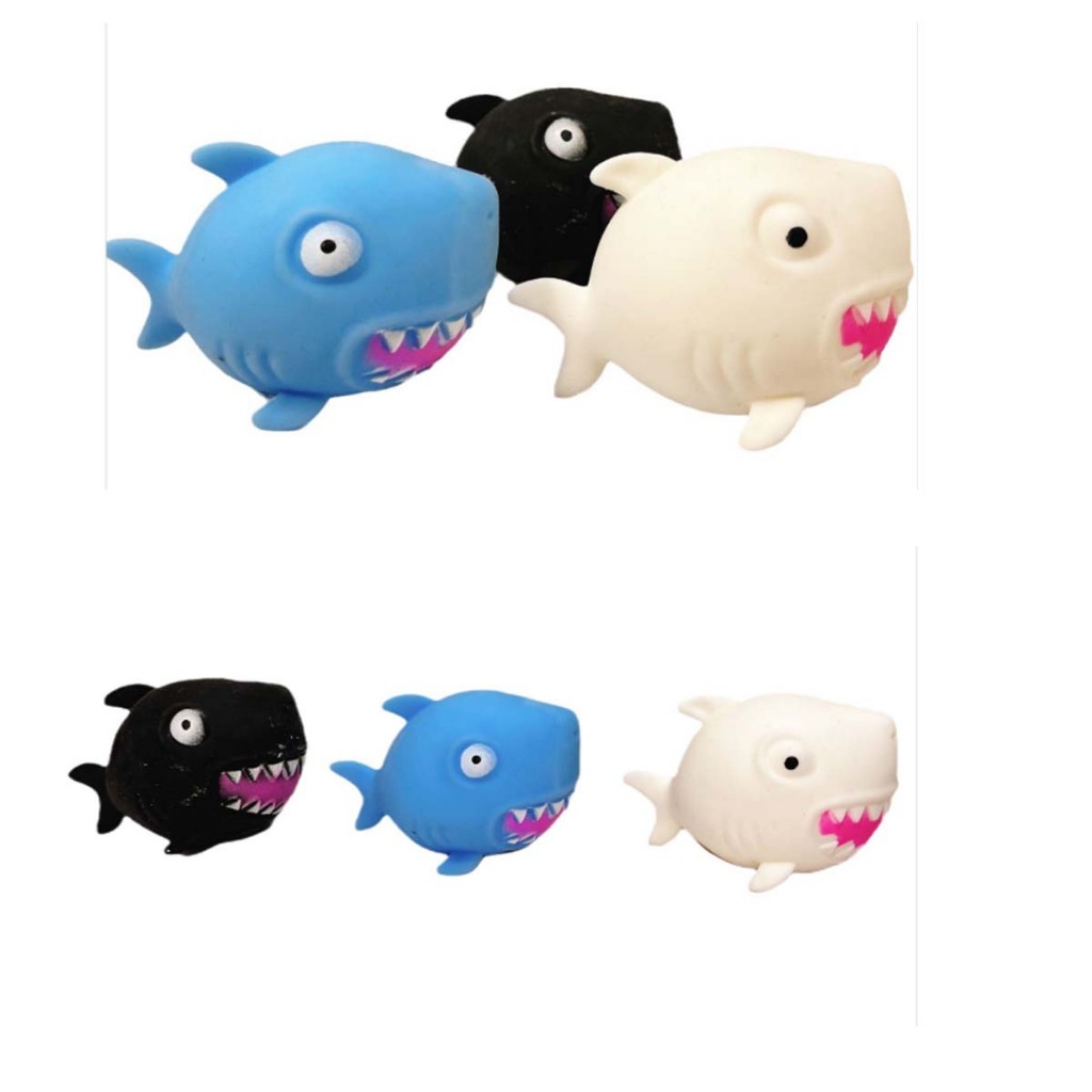 Baby shark Toys,3Pcs Squishy Shark Stress Fidget Toy Sea Animals ...