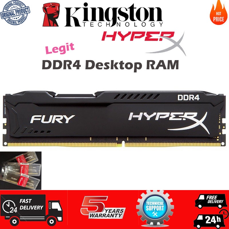 Ddr4 Ram Hyperx Fury Desktop Computer Pc4 8gb 16gb 2133mhz 2400mhz
