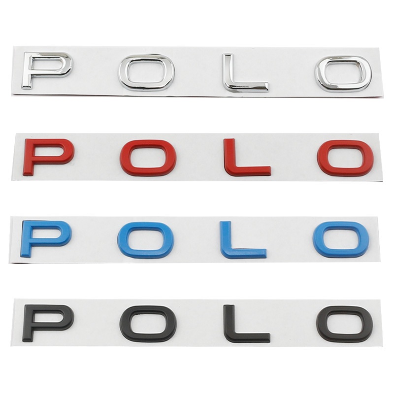 3D Metal POLO modified tail sticker POLOPLUS letter rear tail logo 3D ...