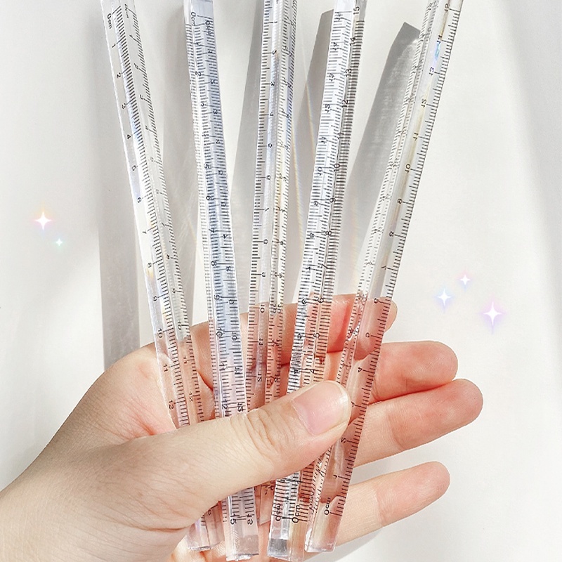 Minimalist Transparent 20cm Straight Ruler Student Dimensional ...