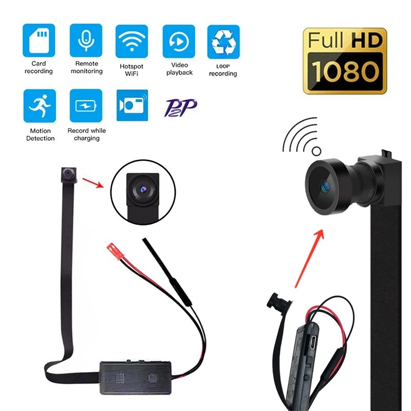 Wifi Camera DIY Portable Mini Camara spy Wifi 4K Micro Camcorder P2P ...