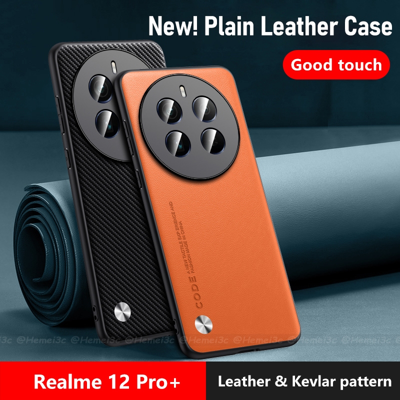 For Realme 12 12x Realme12 Pro Plus 5G Casing Hard PC+PU Leather Case ...