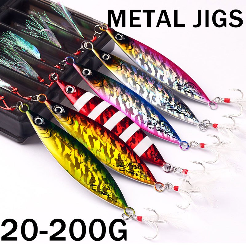 【TRAINFIS】20G-200G 3D Realistic Jig Metal Fishing Lure Jigging Gewang Casting Lure Fast Jig Slow ...