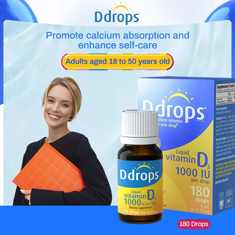 Ddrops Gravidas Adults Vitamin D3 1000IU Liquid Vitamin Supplement ...